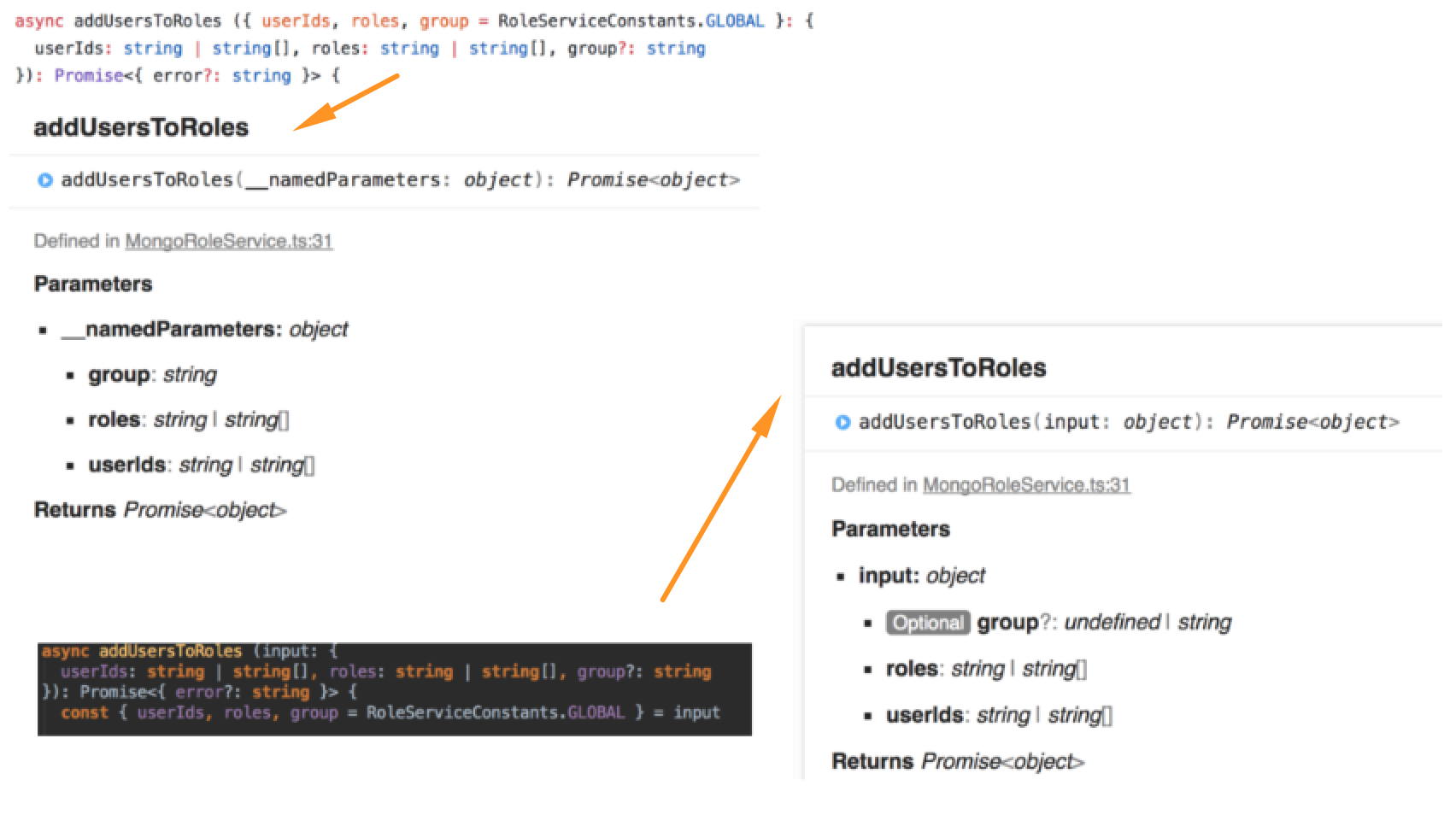 Documenting Destructured Parameters · Issue 653 · Typestrongtypedoc · Github