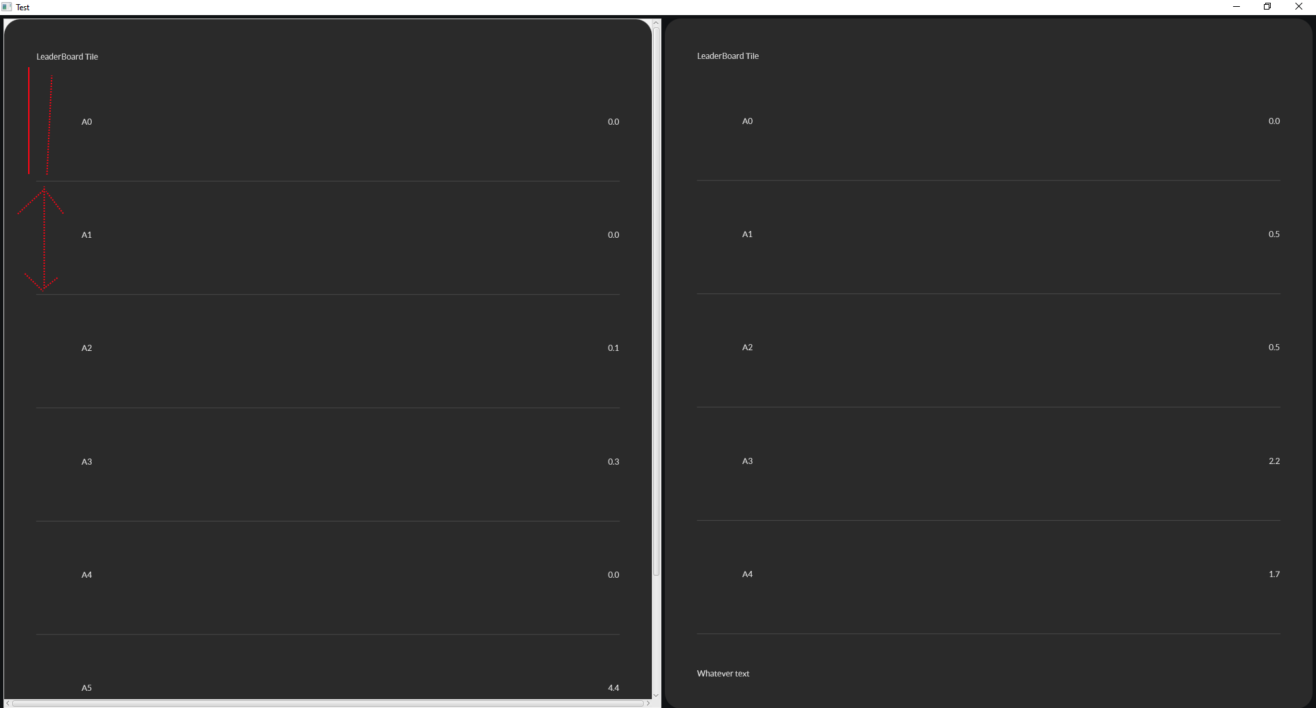 How to properly add a ScrollPane to LeaderBoardTile ? (Issue in video ...