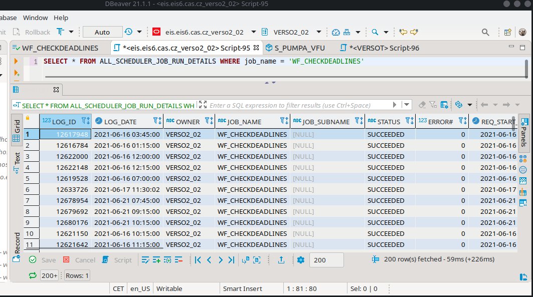 what is "Scheduler > Jobs > Run Log"? · dbeaver · Discussion #12950 ...