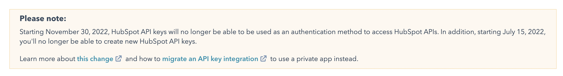 Tutorial Connect to HubSpot : Update needed, HubSpot API Keys are no longer in share · Issue ...