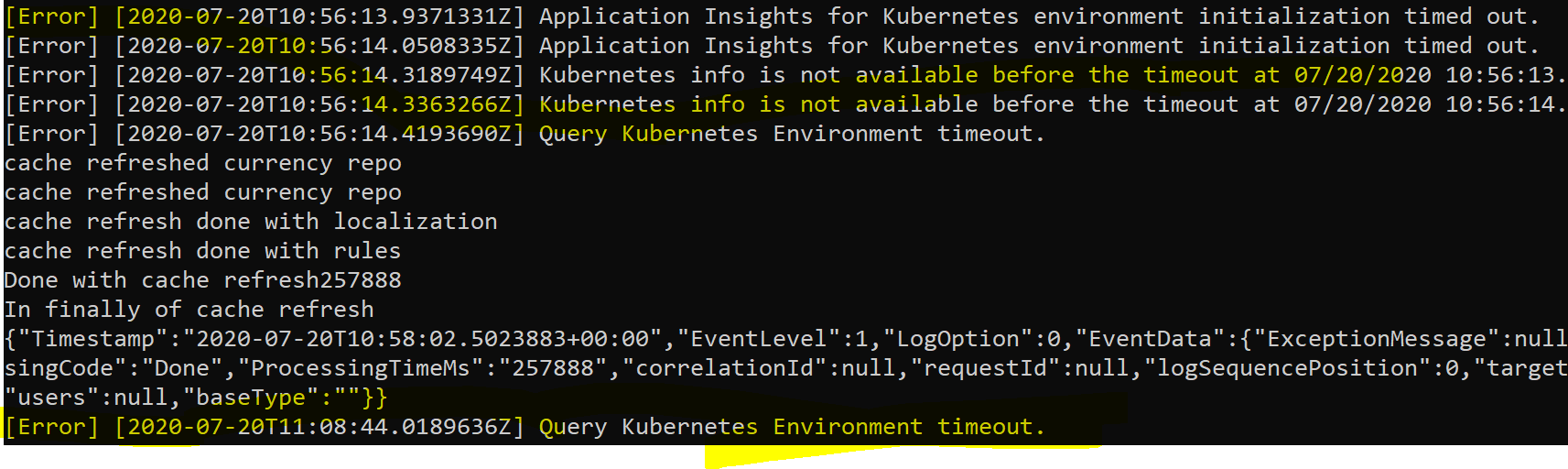 Query Kubernetes Environment Timeout · Issue 214 · Microsoft 