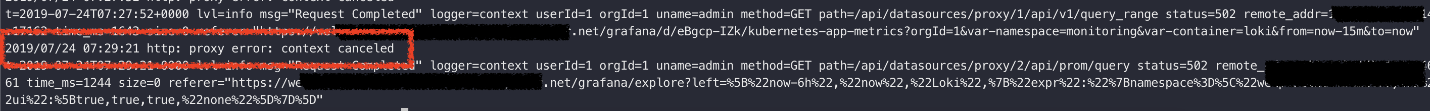 Timeout Errors Between Grafana And Loki · Issue 349 · Grafanaloki · Github