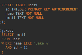 Strings, integers aren't syntax highlighted using string color · Issue #1319 · sqldelight ...