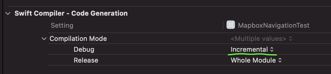 Bug Incremental Compilation Does Not Work In Xcode 13 And Navigation