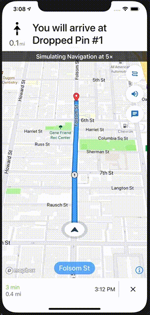 Incorrect speed multiplier value after arriving to intermediate waypoint. · Issue #2636 · mapbox ...