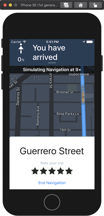End of route view UI is broken on iOS 10. · Issue #2637 · mapbox/mapbox-navigation-ios · GitHub