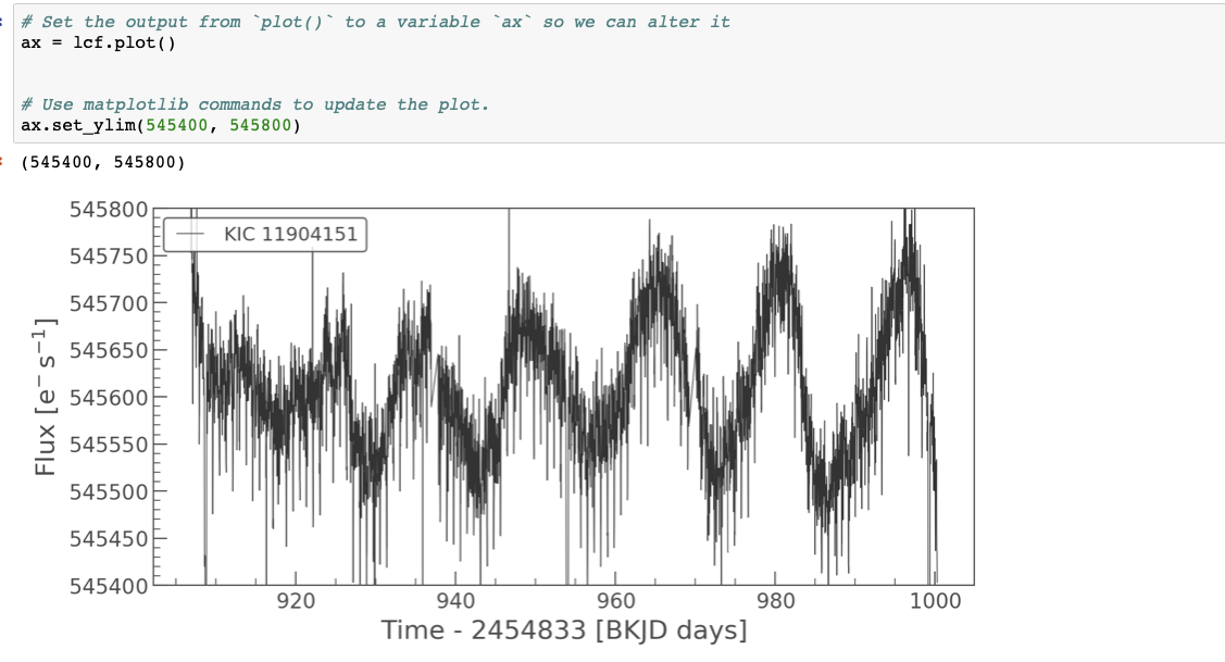 Can I change the axis range of the graph? · Issue #673 · lightkurve/lightkurve · GitHub