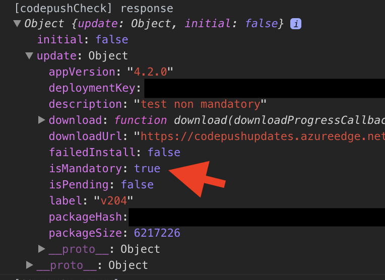 [Question] Is this expected? Non mandatory update shows as mandatory on Staging · Issue #1495 ...