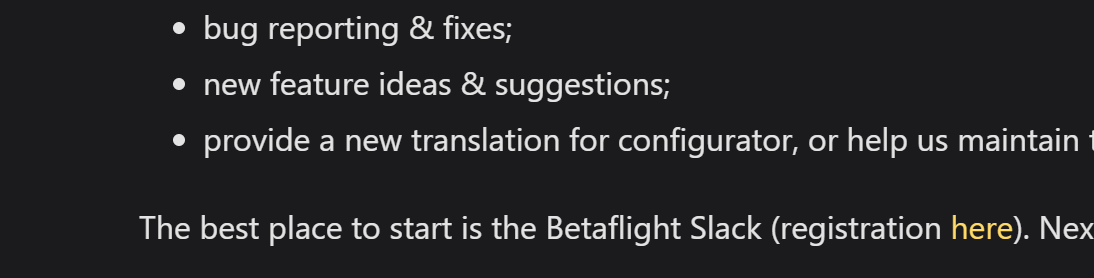 docs/Development Intro page slack link not working · Issue #159 · betaflight/betaflight.com · GitHub
