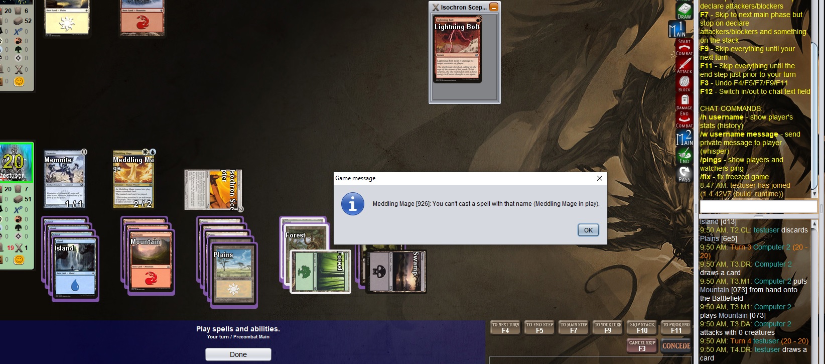 Meddling Mage + Isochron Scepter · Issue #1072 · magefree/mage · GitHub