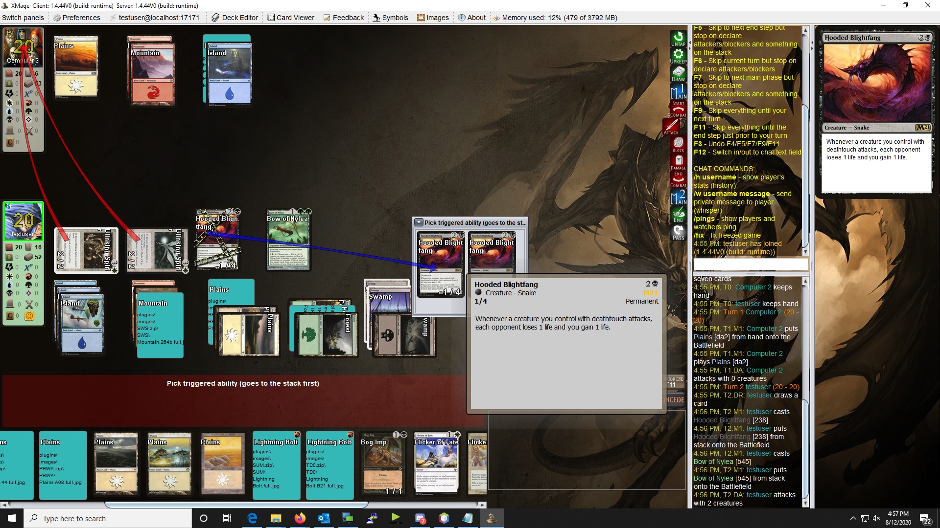 Missing Interaction with Hooded Blightfang · Issue #6959 · magefree/mage · GitHub
