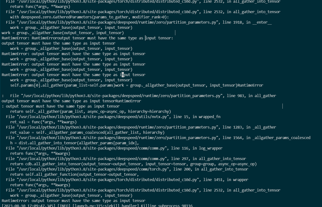 [BUG] deepspeed-chat 框架，使用zero3报错 · Issue #161 · QwenLM/Qwen · GitHub