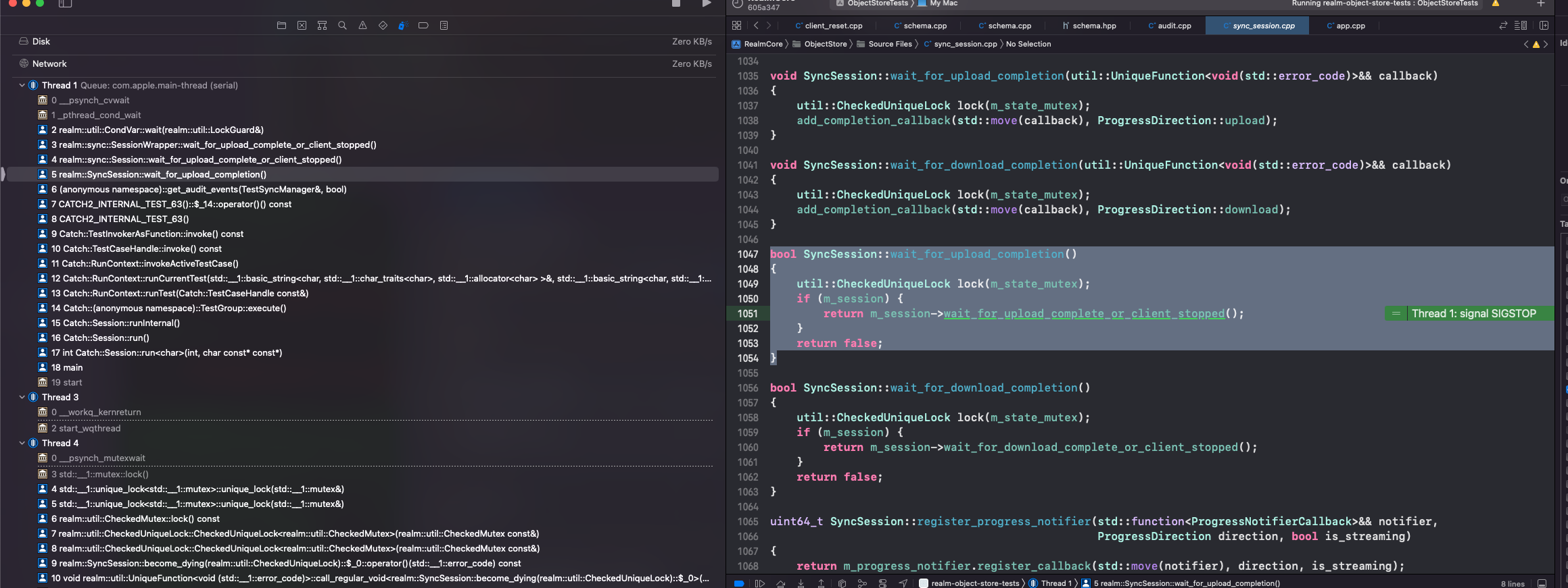 DeadLock `SyncSession::wait_for_upload_completion()` · Issue #5829 · realm/realm-core · GitHub