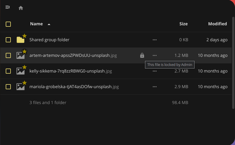 [F2V] Lock indicator · Issue #154 · nextcloud/files_lock · GitHub
