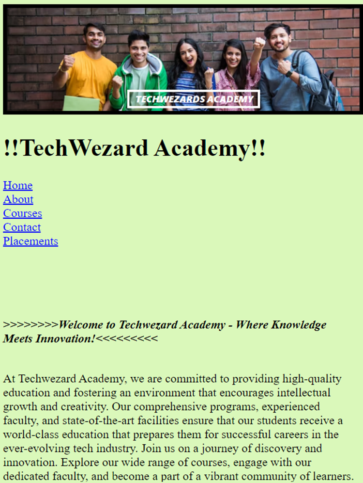 GitHub - Ayushi-Panda/TECHWEZARD-ACADEMY: Educational website