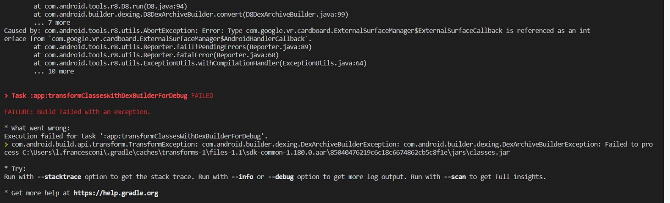 DexArchiveBuilderException using react-native-nyt-360-video · Issue #717 · viromedia/viro · GitHub