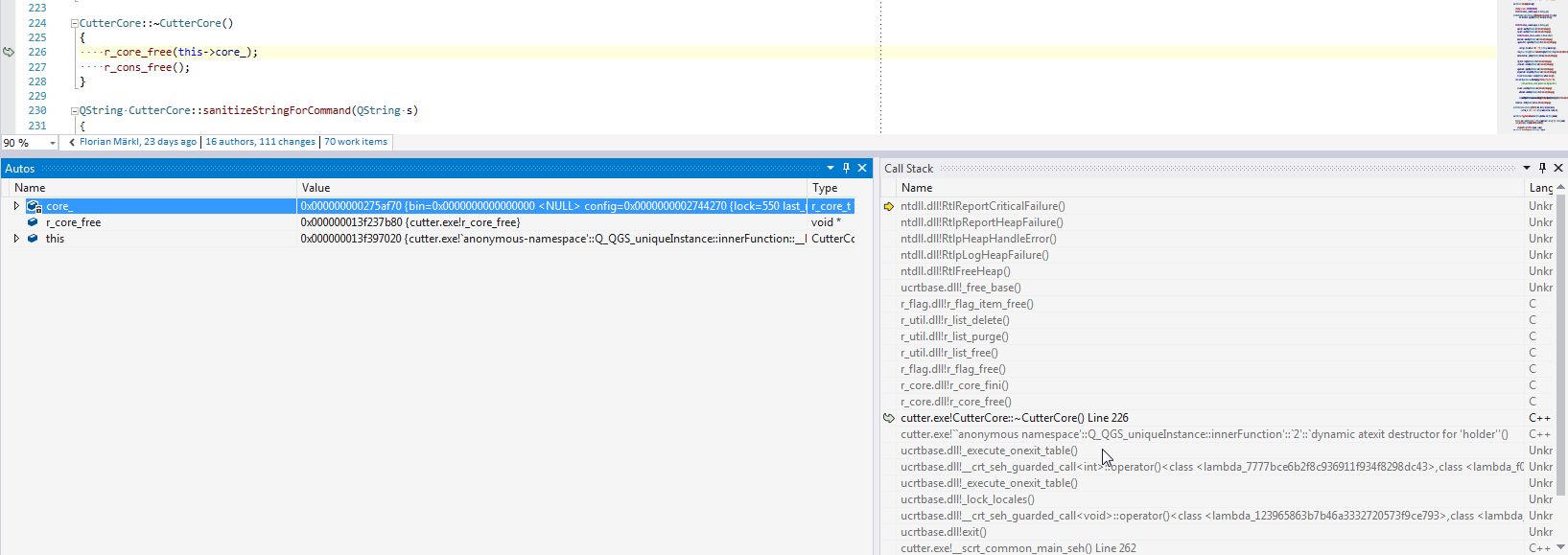 Cutter crashes on exit on Windows · Issue #1092 · rizinorg/cutter · GitHub