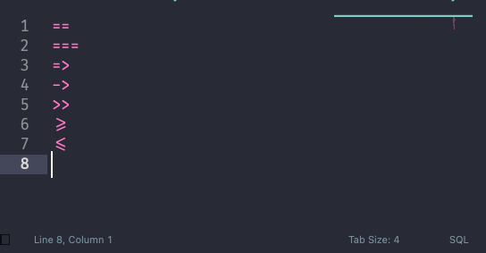 Ligatures (Fira Code font) in Sublime 4107 only work in Plain Text ...