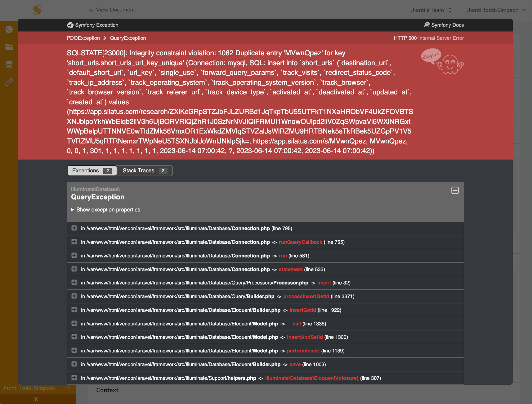 Duplicate Entry For Key · Issue 202 · Ash Jc Allen Short Url · Github