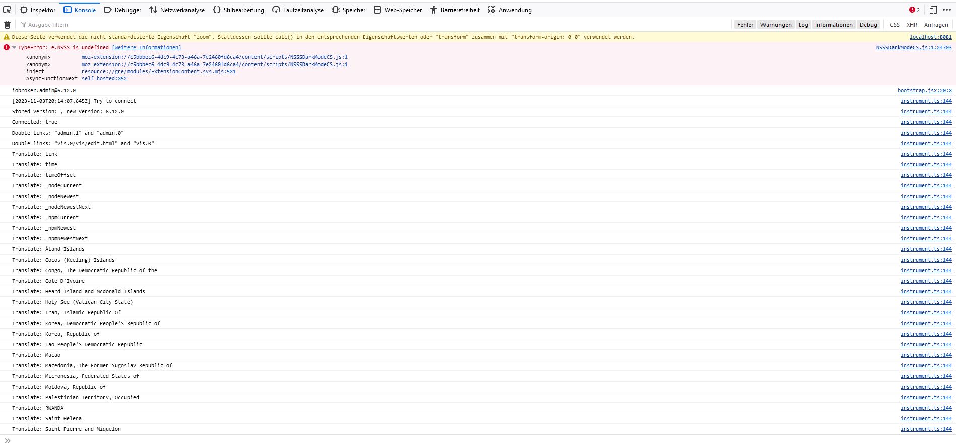 Node.removeChild: The node to be removed is not a child of this node · Issue #2205 · ioBroker ...