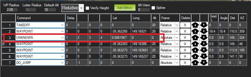 Plan: unhandled exception when UNKNOWN mission command present · Issue #2870 · ArduPilot ...