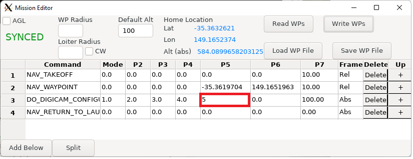 WP Editor corrupts command's Param5 if not Latitude · Issue #1069 · ArduPilot/MAVProxy · GitHub