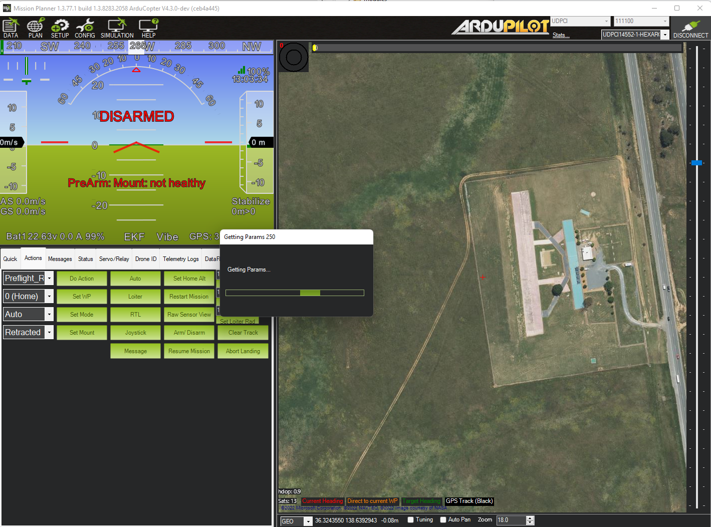 Stuck, "Getting Params 250" · Issue #2939 · ArduPilot/MissionPlanner · GitHub