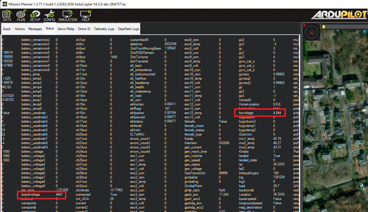 Change from hwvoltage to boardvoltage · Issue #2945 · ArduPilot/MissionPlanner · GitHub