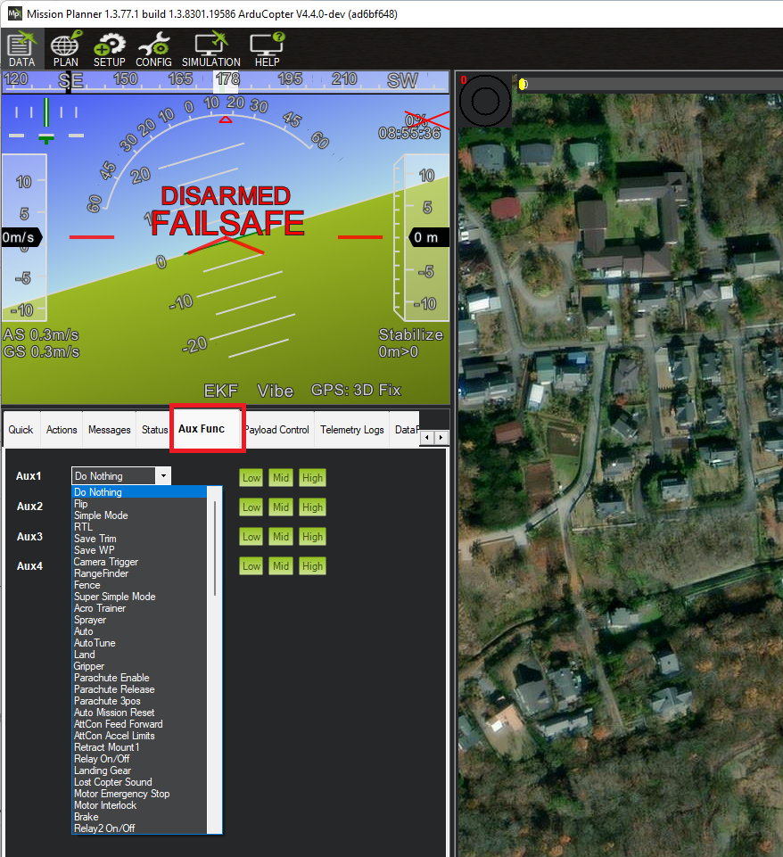 Data: add Aux function page to allow easier triggering · Issue #2957 · ArduPilot/MissionPlanner ...