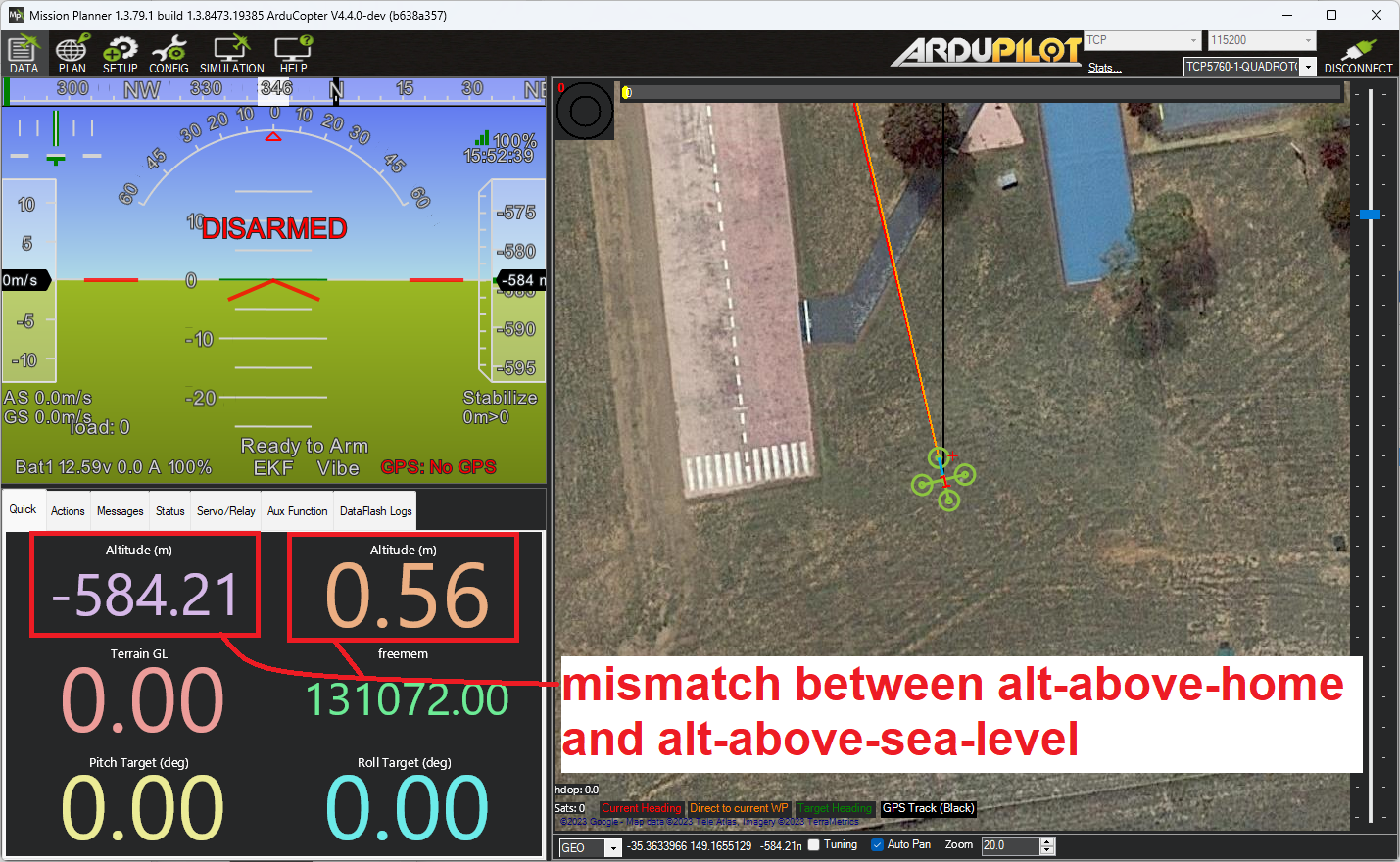 Data: Set EKF Origin Here scales altitude incorrectly · Issue #3083 · ArduPilot/MissionPlanner ...