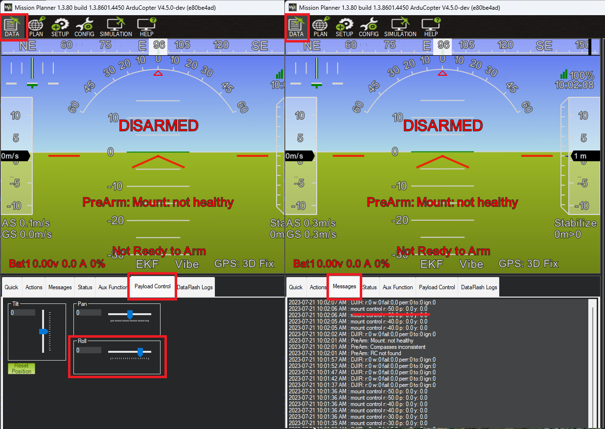 Data, Payload: roll scroll bar angle is reversed · Issue #3150 · ArduPilot/MissionPlanner · GitHub