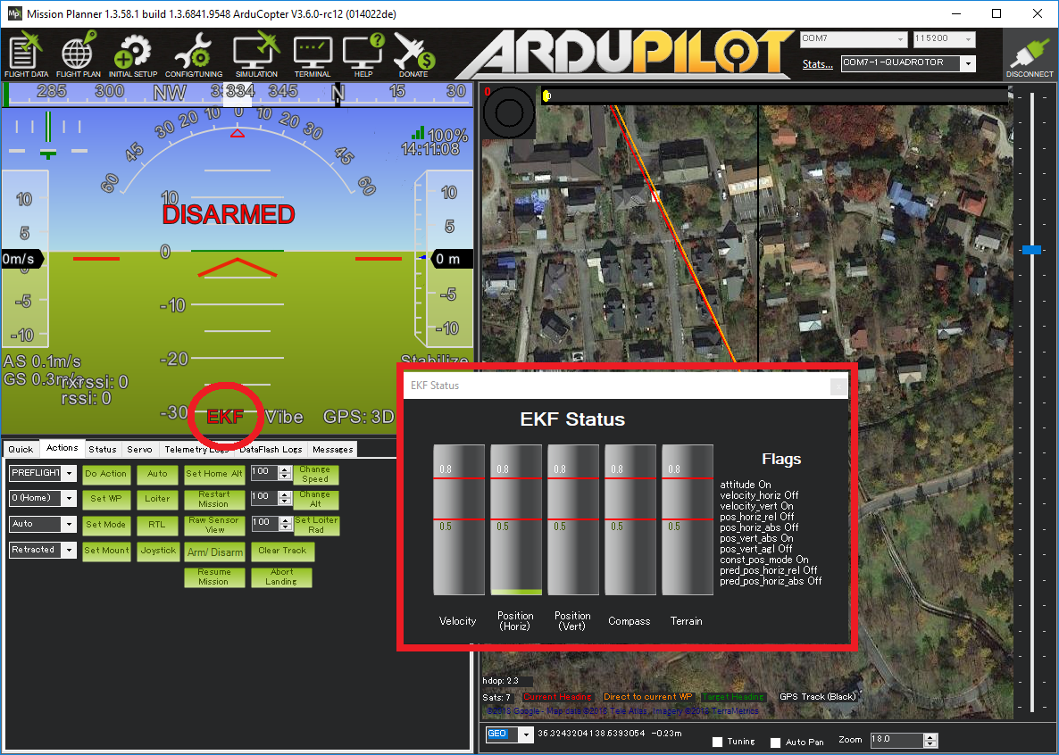 Copter-3.6: EKF field shows red but zoom up does not show issue · Issue ...