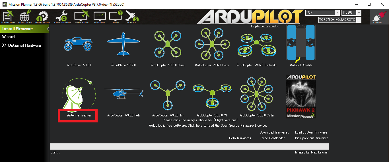 Tracker version not appearing on Install Firmware screen · Issue #2135 ...