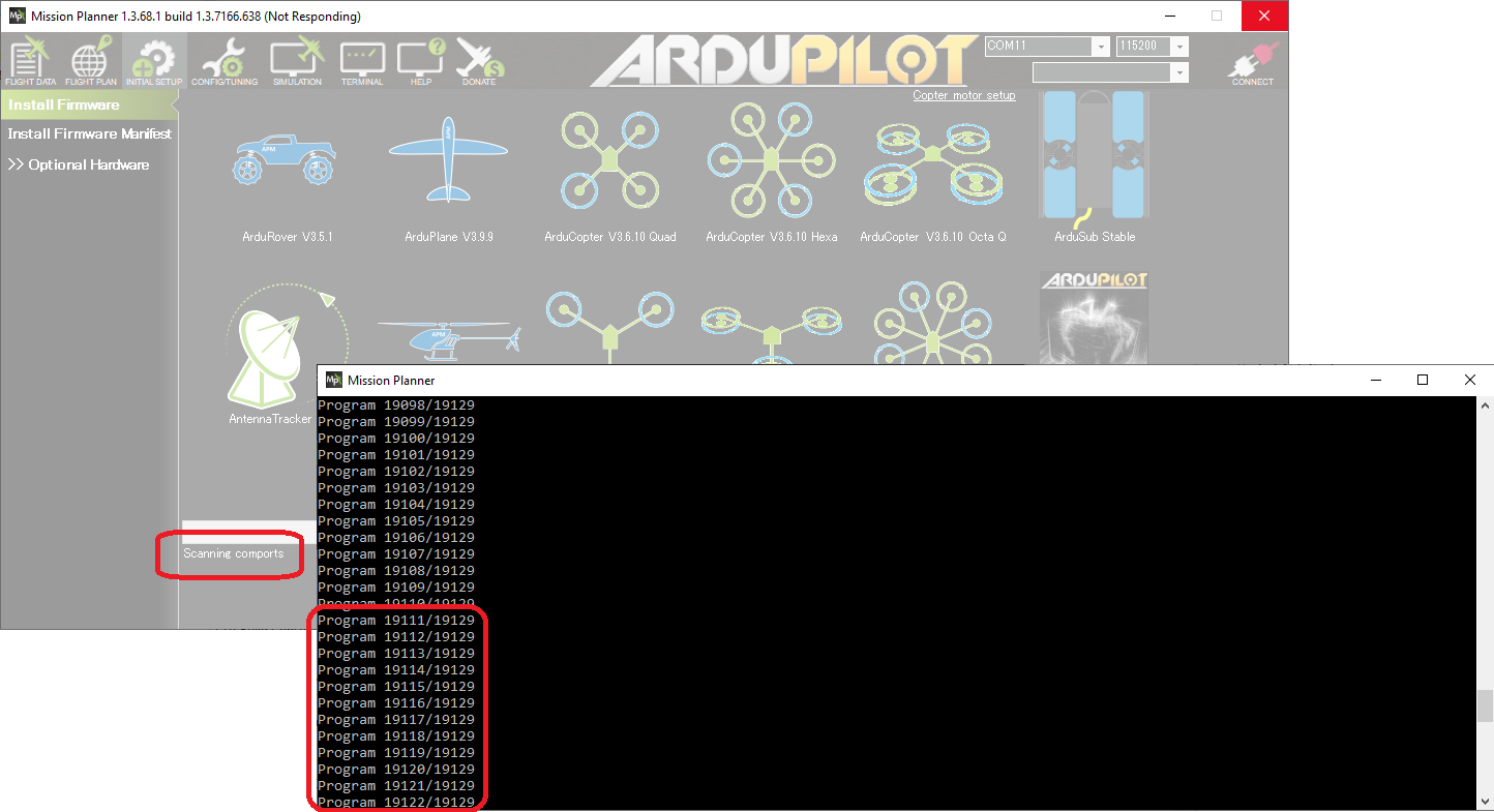 Install Firmware: upload state message and green bar not updating ...