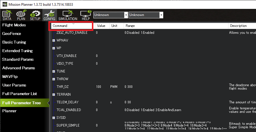 Full Parameter Tree: should rename "Command" column to "Parameter" or "Name" · Issue #2443 ...