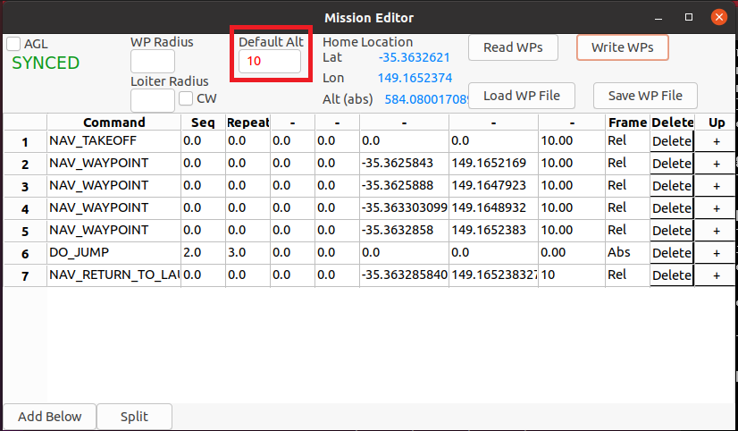 Mission Editor: Default Alt persistently resets to 100 · Issue #812 · ArduPilot/MAVProxy · GitHub