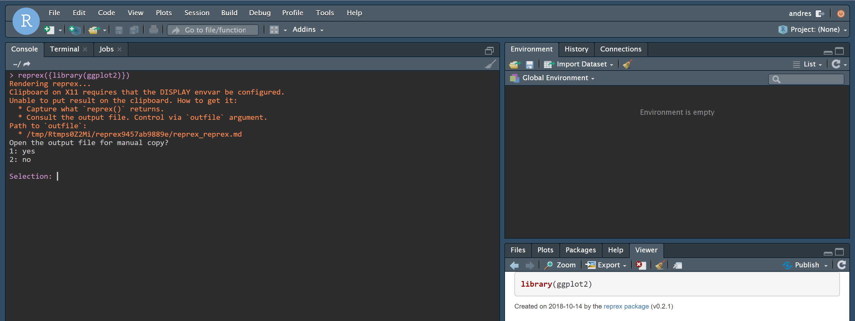 reprex() not working in RStudio 1.2.1053 desktop windows version · Issue #3669 · rstudio/rstudio ...