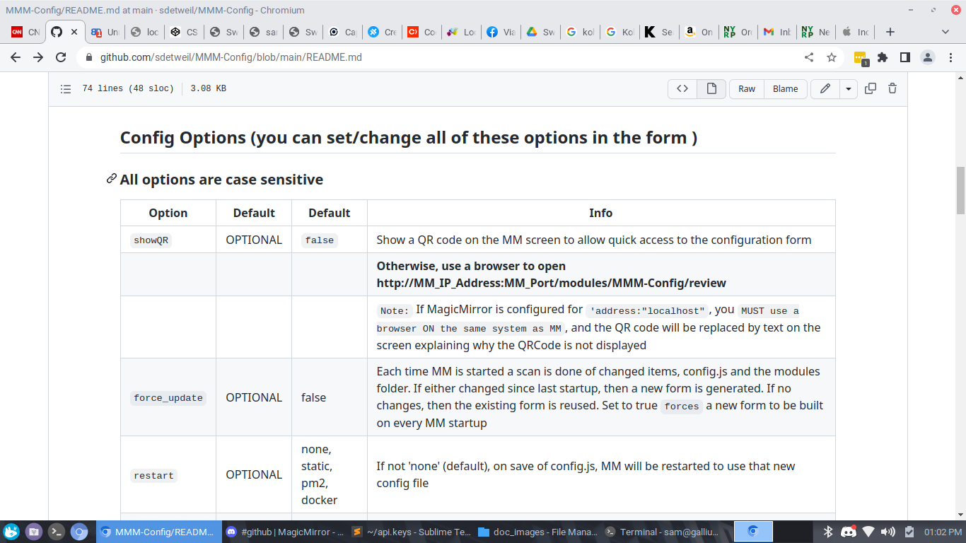 No modules displayed, Only mmm-Config header text · Issue #38 · sdetweil/MMM-Config · GitHub