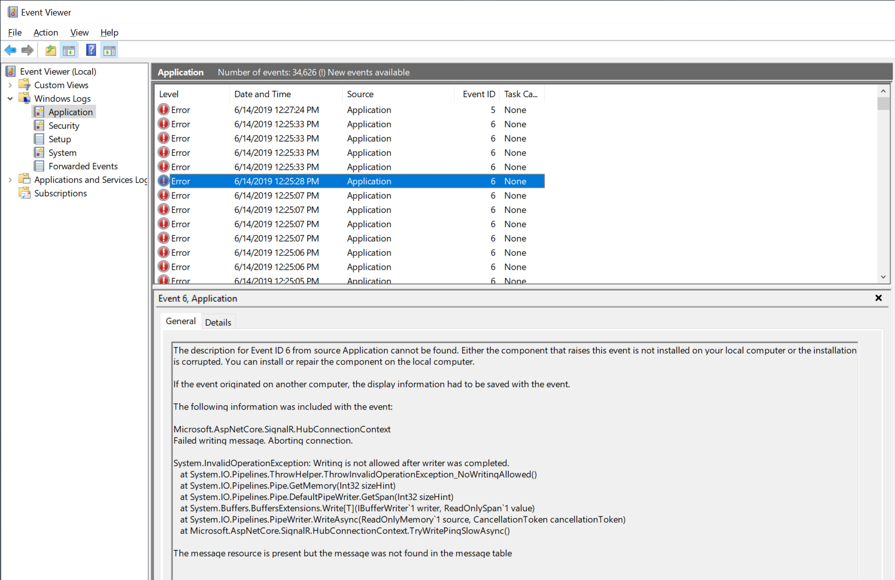 Writing Is Not Allowed After Writer Was Completed Signalr 110 · Issue 11219 · Dotnet 6137