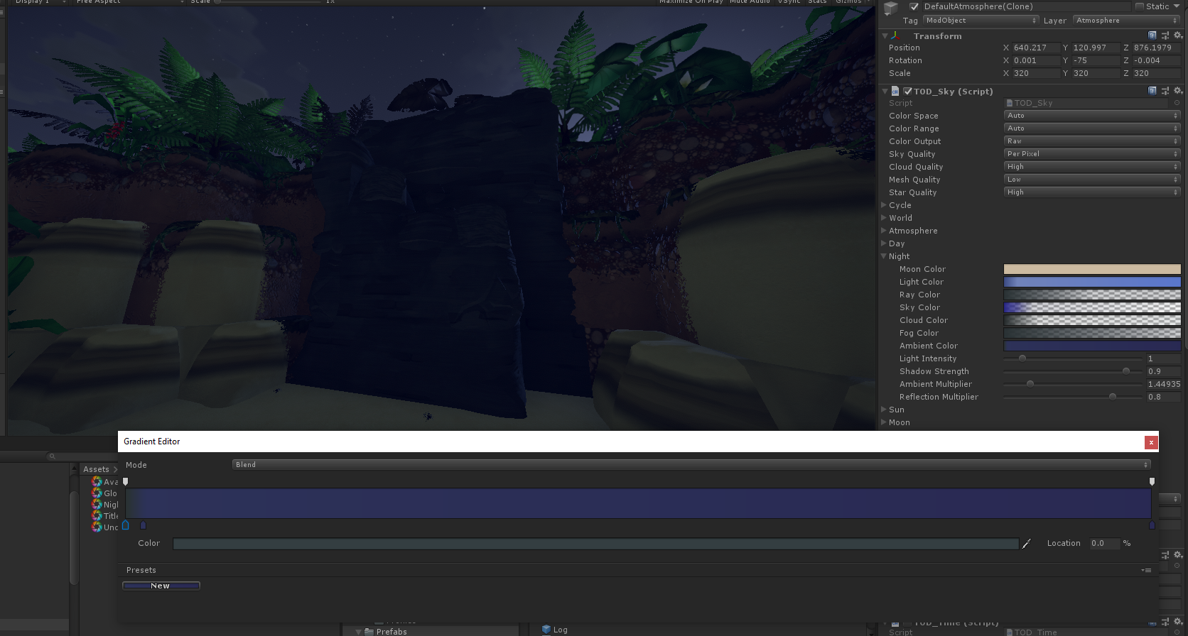 Time of Day skybox ground color and lighting ambient color should be ...