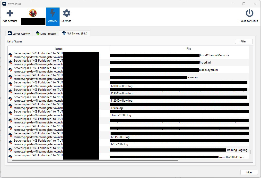 NO sync for dll, bat, log, or exe files · Issue #10434 · owncloud/client · GitHub