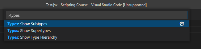 Command does not exist · Issue #1 · ilharp/vscode-types-for-adobe · GitHub
