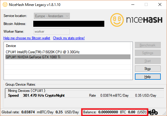 Account Balance not working anymore · Issue #1079 · nicehash/NiceHashMiner · GitHub