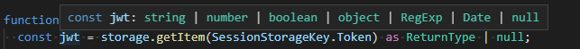 [typescript] Storage.getItem return type should not be any · Issue ...