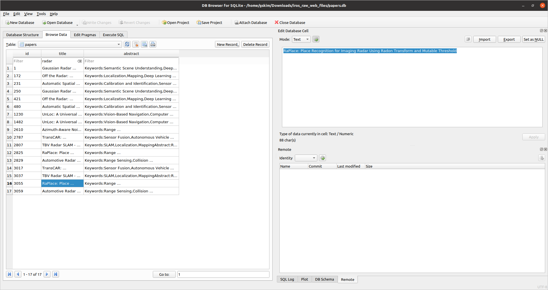 GitHub - gisbi-kim/iros23-paper-title-and-abstracts: parser pythonc code and sqlite db file