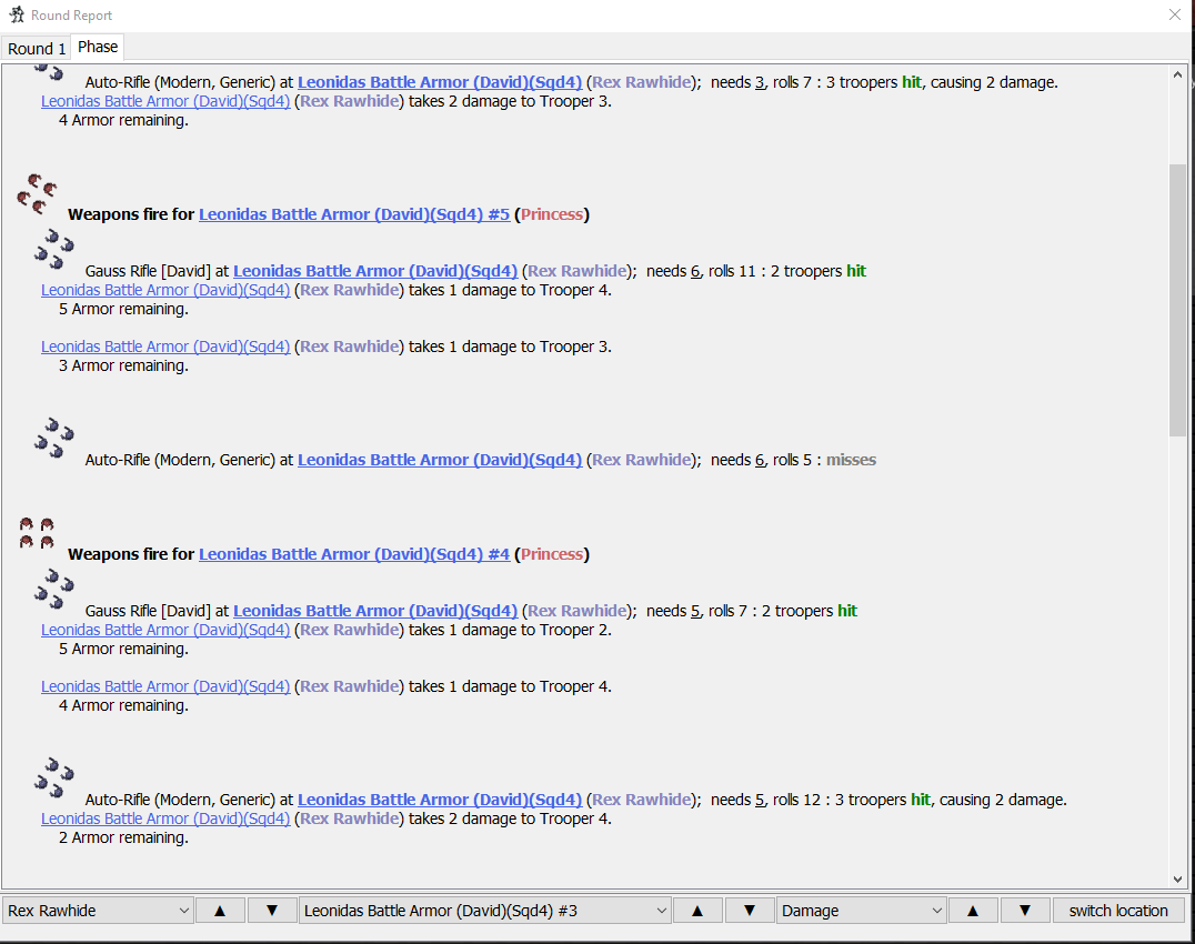 Bug in megamek 49.15, King david light gauss rifle not doing 1d6 damage when advanced rule ...