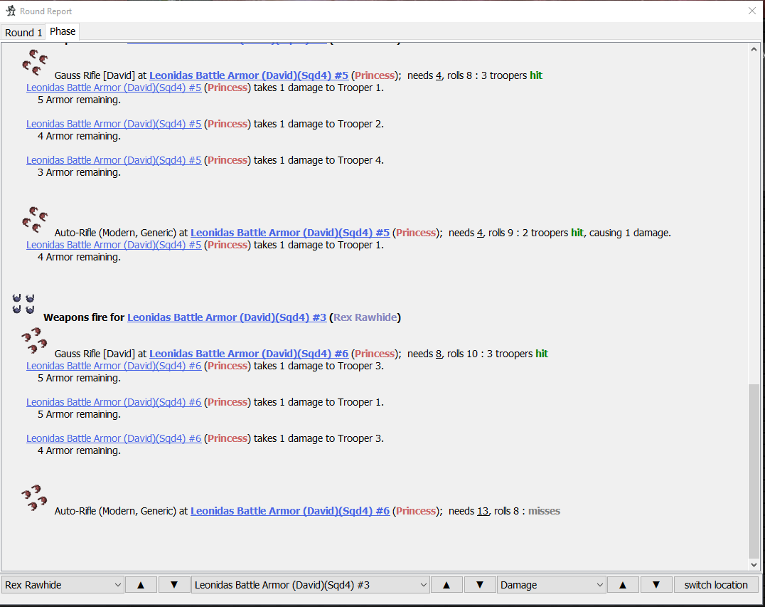 Bug in megamek 49.15, King david light gauss rifle not doing 1d6 damage ...