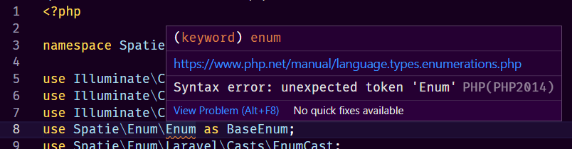 Allow differentiating beteen older classes and newer keywords · Issue #205 · DEVSENSE/phptools ...