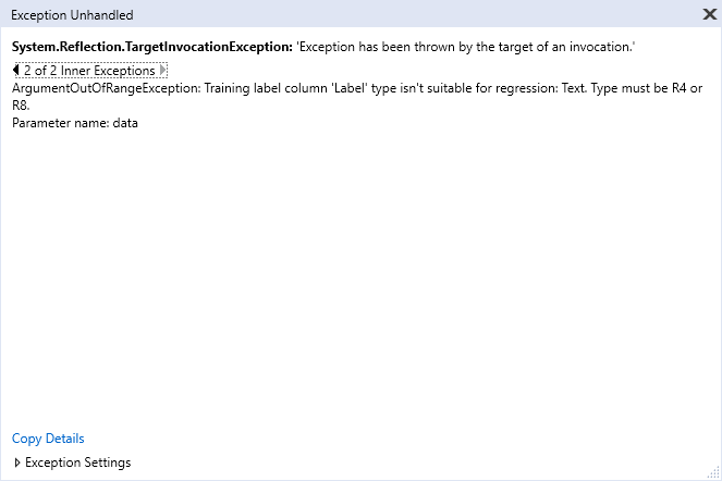 How to use String as a Predicted Column · Issue #4373 · dotnet/machinelearning · GitHub