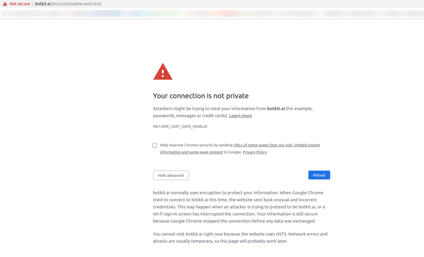 SSL certificate has expired · Issue #1861 · howdyai/botkit · GitHub